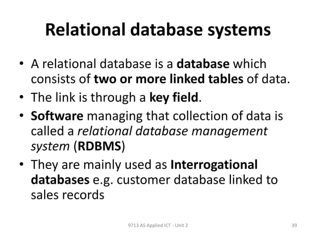CIE AS Level Applied ICT Unit 2 - How Organisations Use ICT | PPTX ...