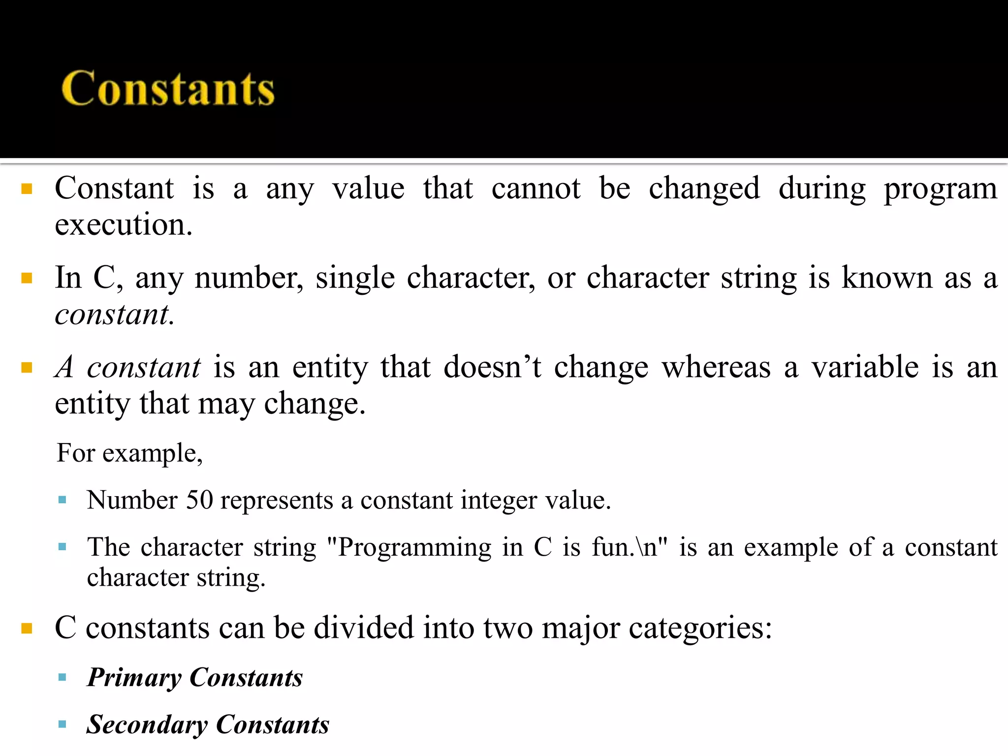 Unit 2 Introduction To C Programming Pdf Programming Languages