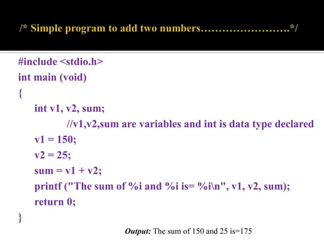 Unit 2 Introduction To C Programming Ppt 2957