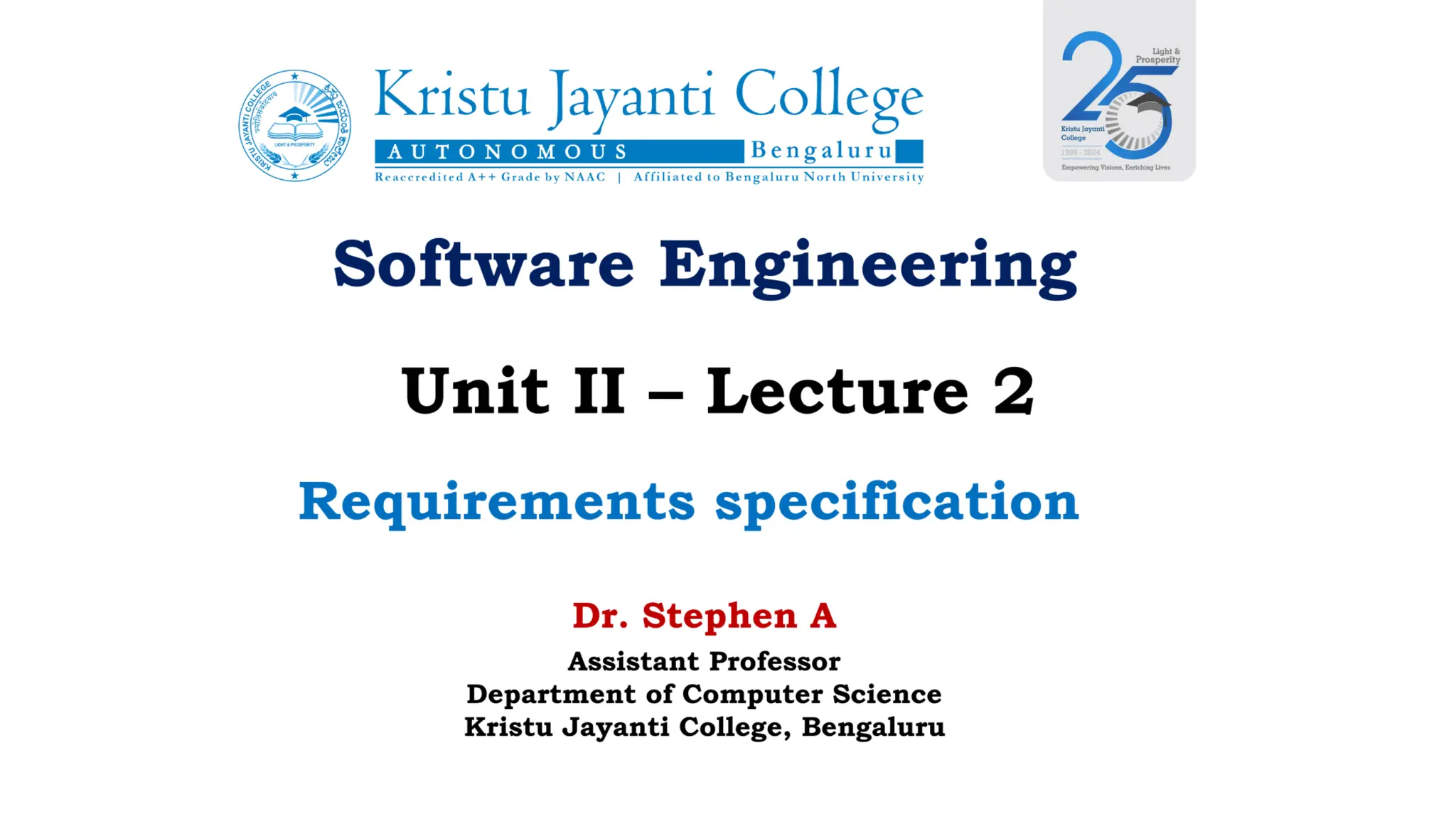 Unit 2 Lecture 2 Requirements Specification Pdf