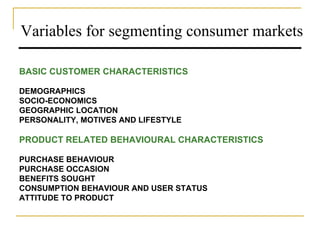 Unit2 market segmentation1 | PPT