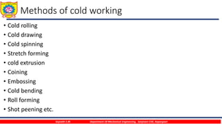 Unit 2 metal forming process | PDF | Physics | Science