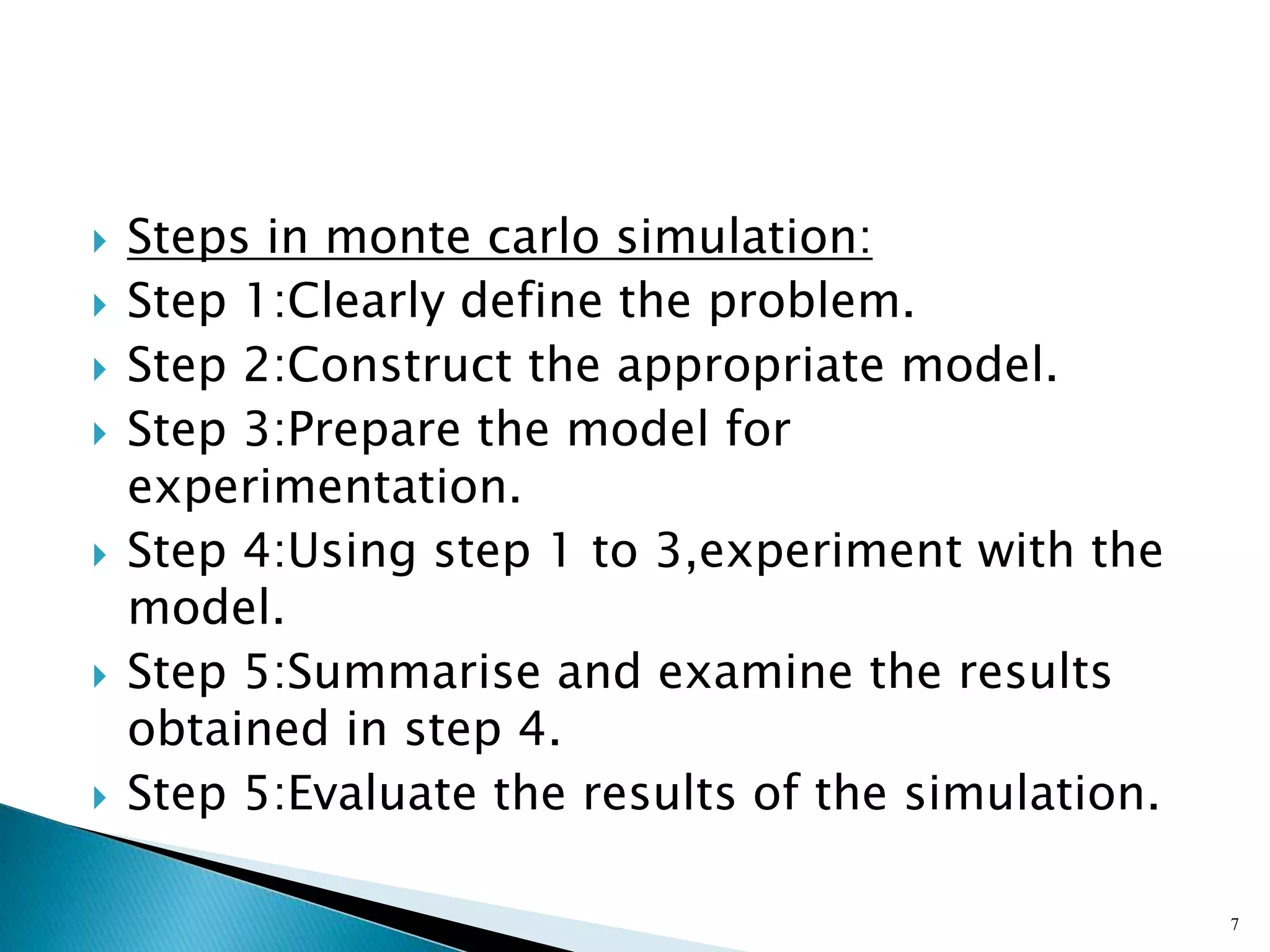 Unit 2 monte carlo simulation | PPTX