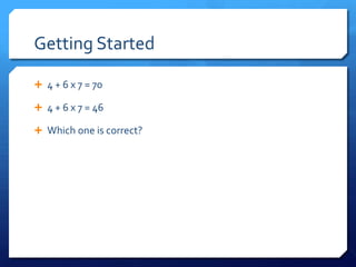 Unit 2 order of operations | PPT
