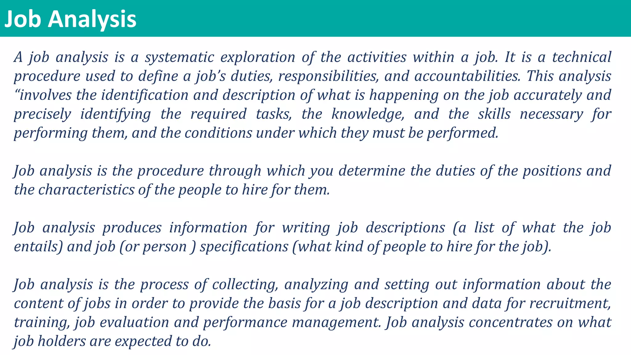 Job Analysis and Recruitment and Selection | PDF