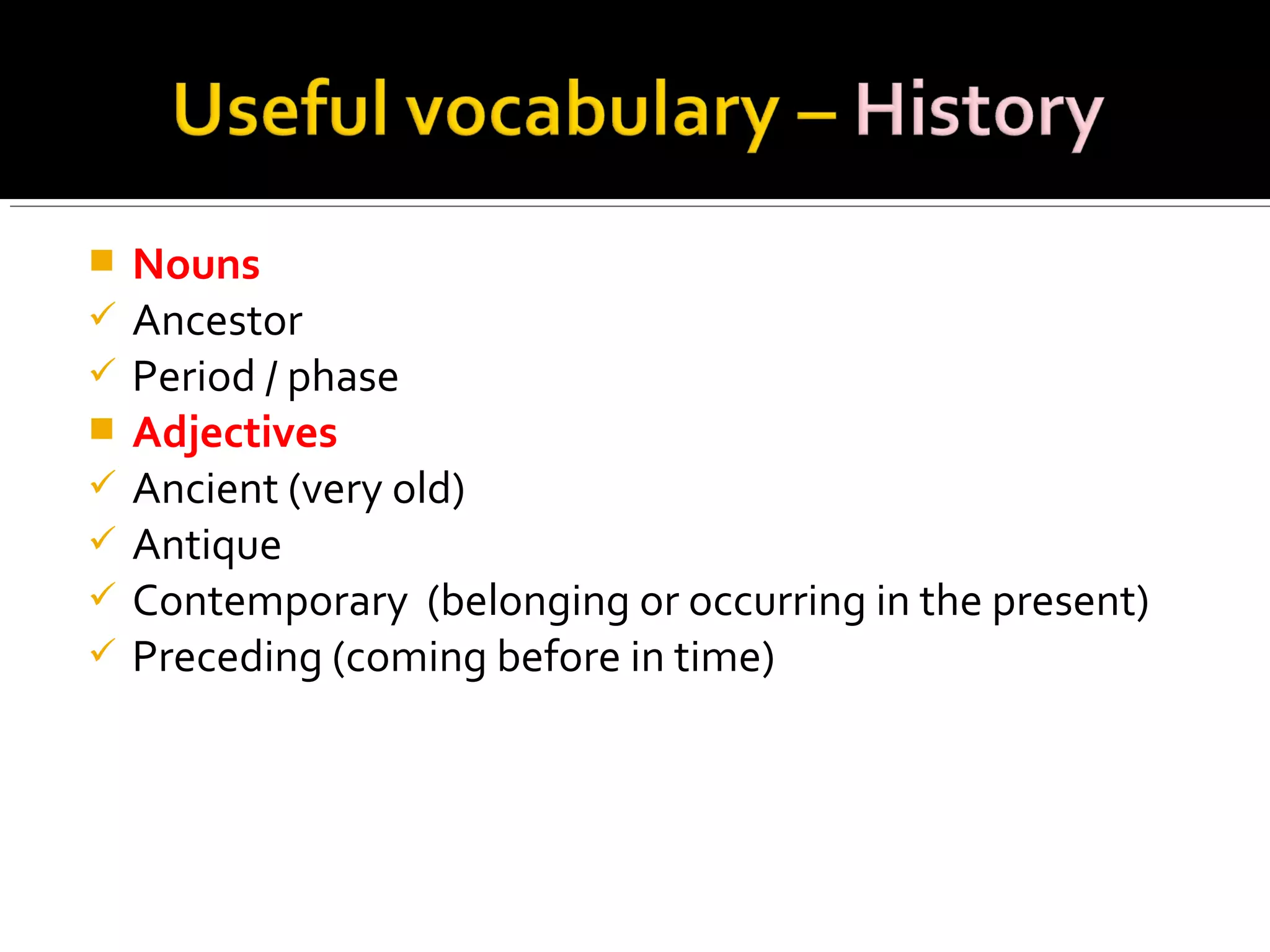 Unit 2 past events and history | PPS