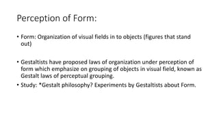 Unit 2 - Perception ppt | PPTX