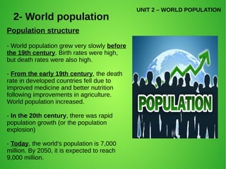 Unit 2 - The population of the world | PDF