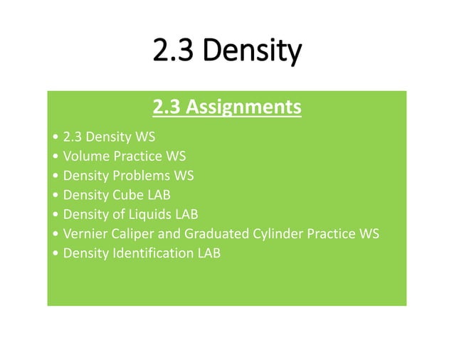 Unit 2 Properties of Matter | PPT
