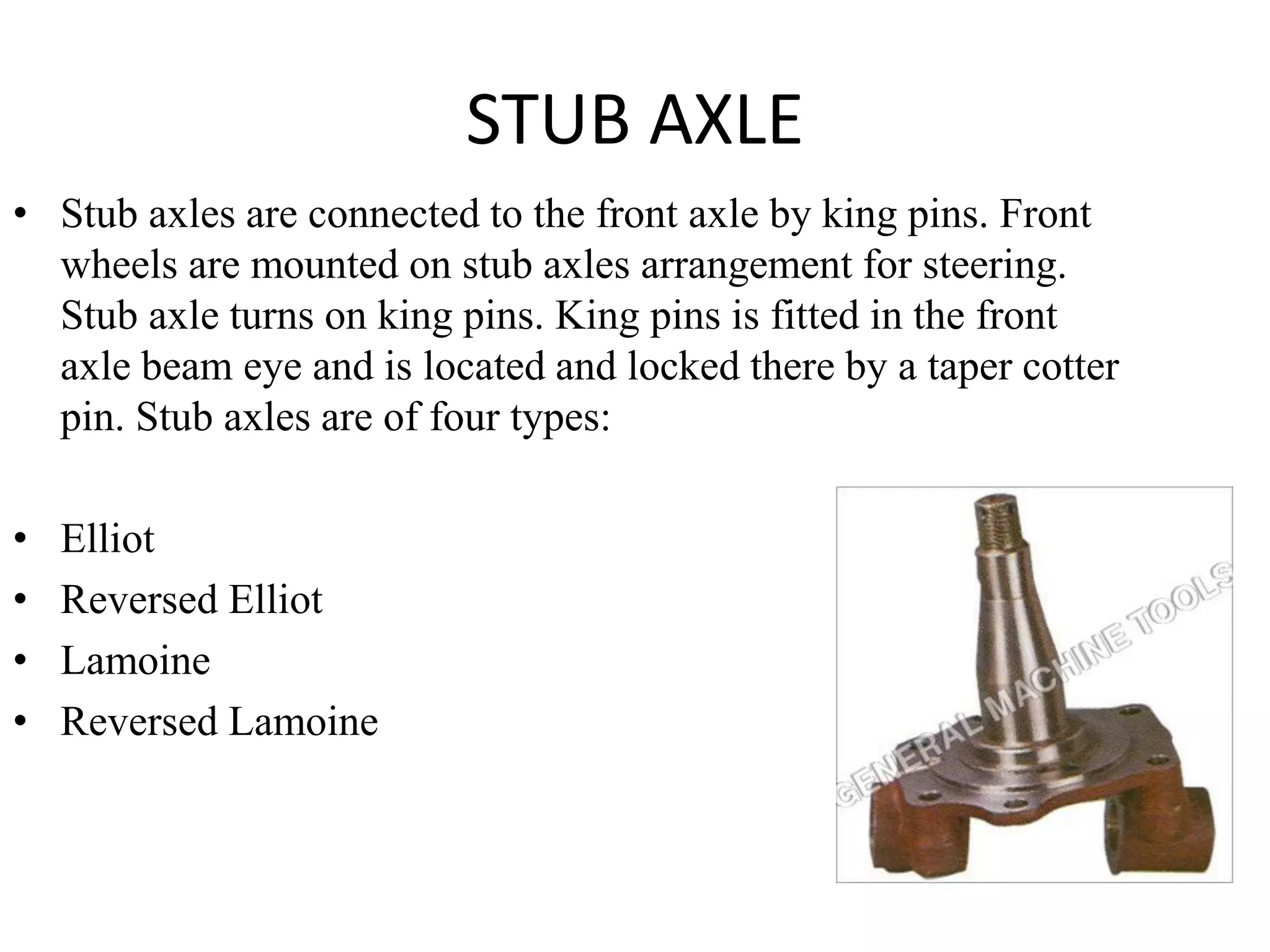 Unit 2 Front and Rear Axles, Steering Sysytem, Wheels and Tyres | PDF