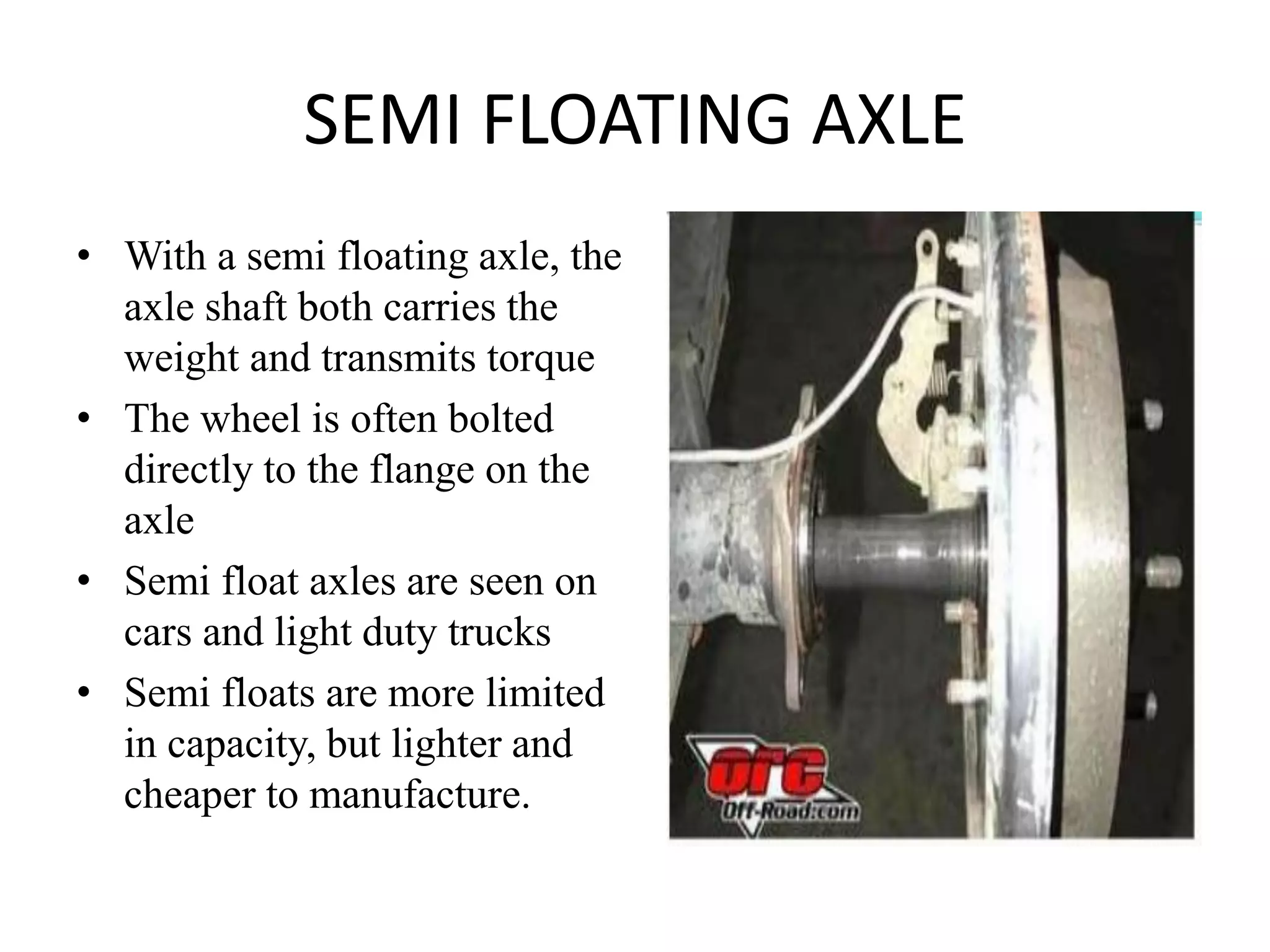 Unit 2 Front and Rear Axles, Steering Sysytem, Wheels and Tyres | PPT