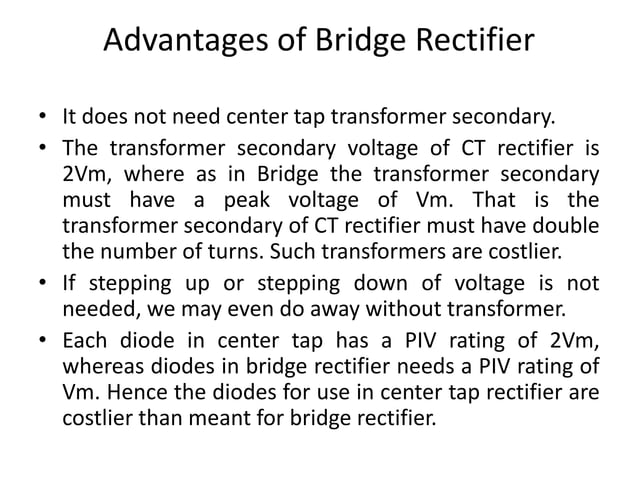 rectifiers | PPTX | Consumer Electronics | Technology & Computing