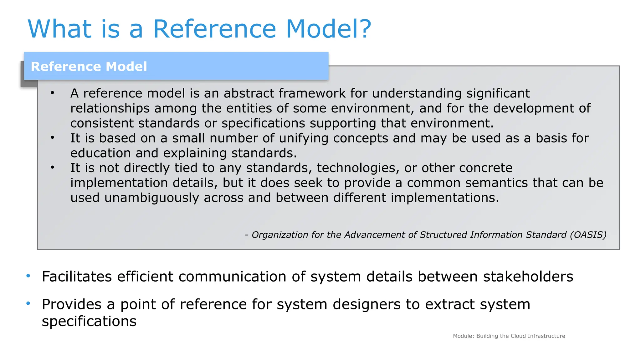 Cloud_Reference_Model contains basics of the infrastructure | PPTX
