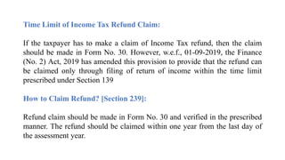 Unit 2 - Refund of Tax.pptx, tax law notes | PPTX