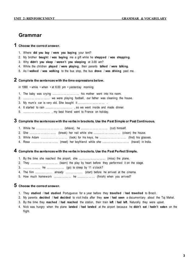 Unit 2. reinforcement | DOCX