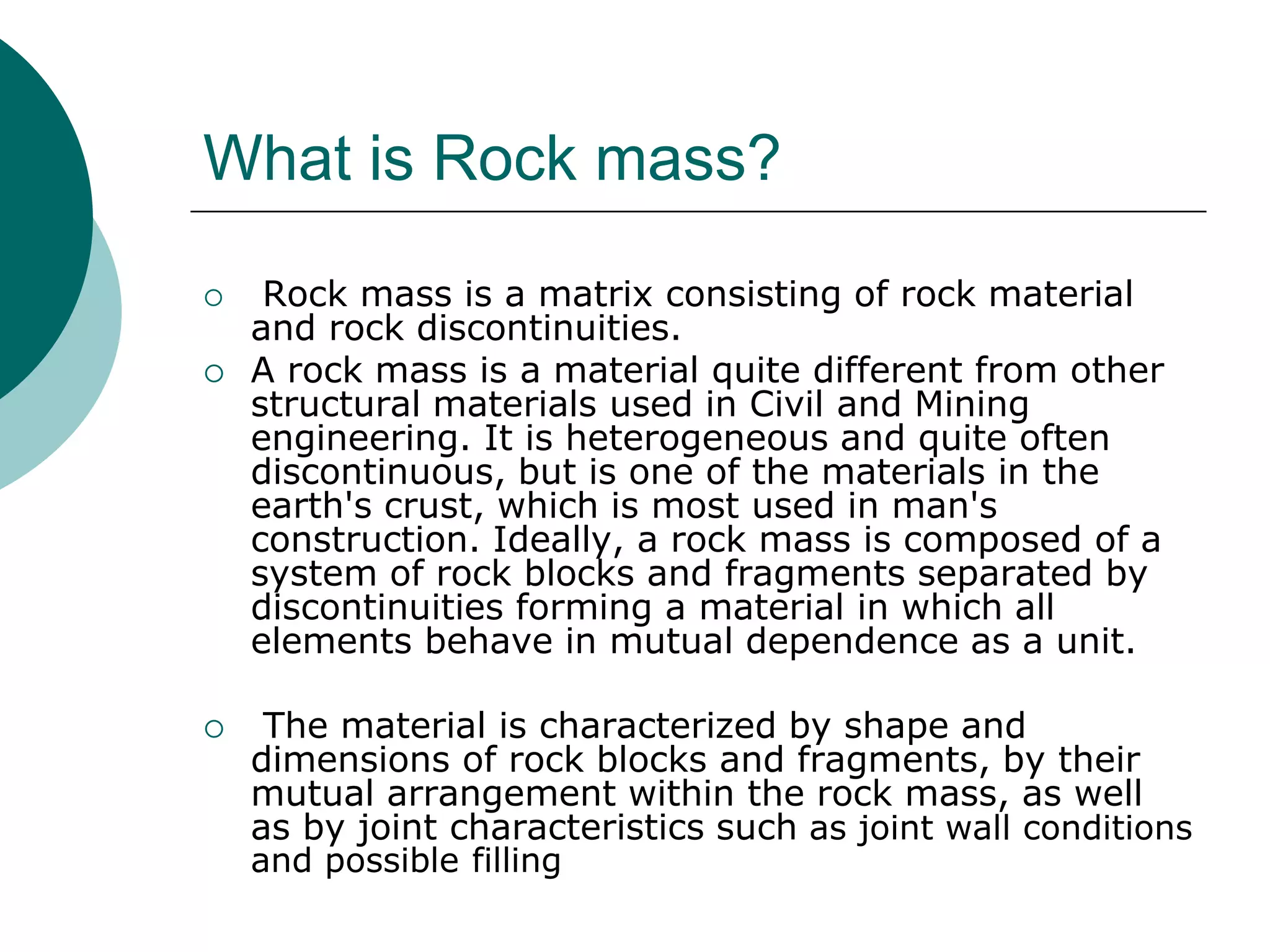 Unit 2 - Rock Mass Classification.ppt | Civil Engineering Industry ...