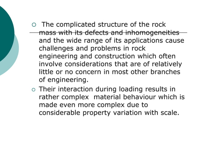 Unit 2 - Rock Mass Classification.ppt | Civil Engineering Industry ...