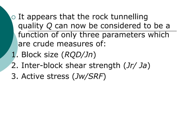Unit 2 - Rock Mass Classification.ppt | Civil Engineering Industry ...
