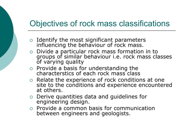 Unit 2 - Rock Mass Classification.ppt | Civil Engineering Industry ...