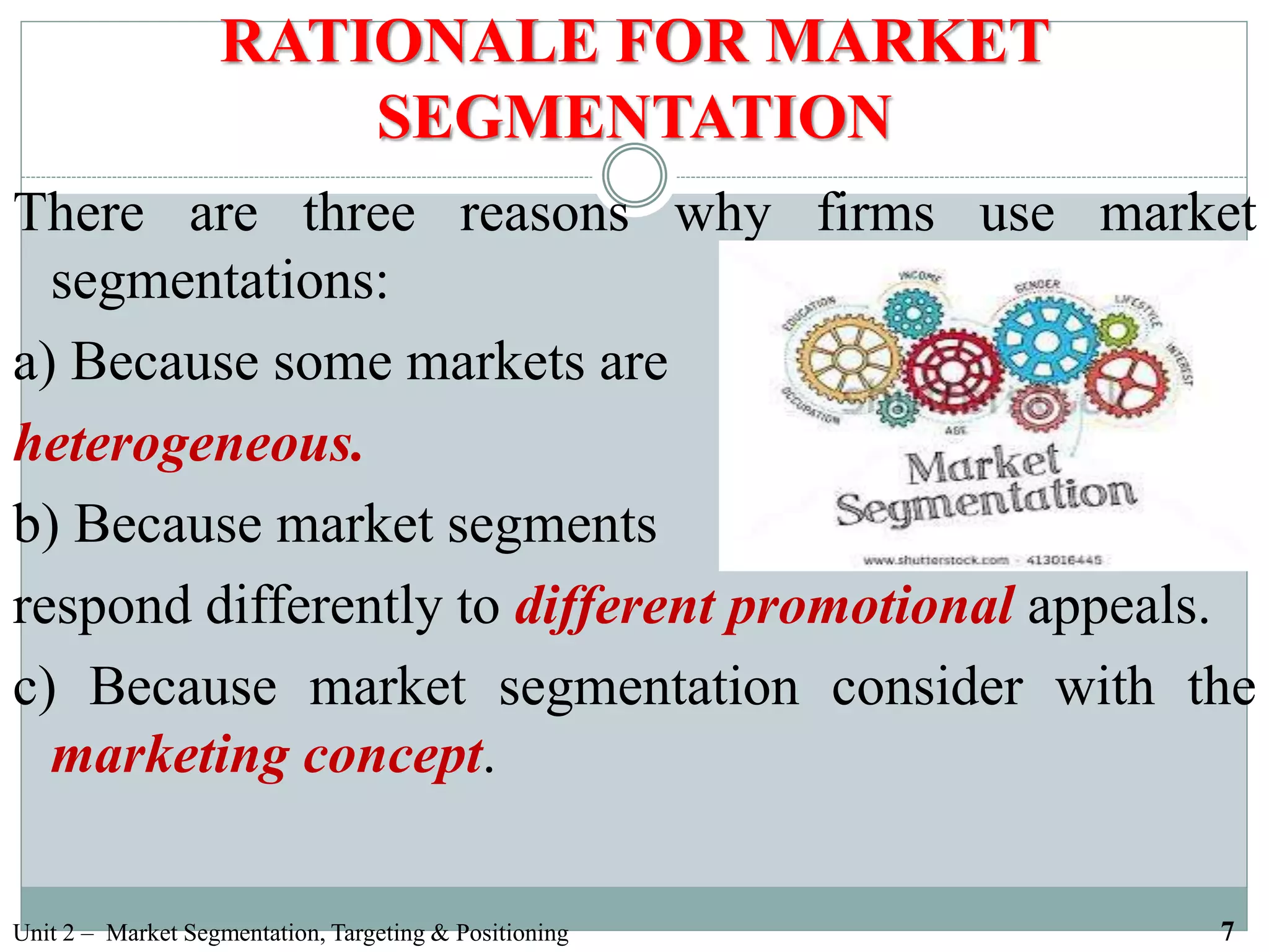 Unit 2 segmentation, targeting & positioning | PPT
