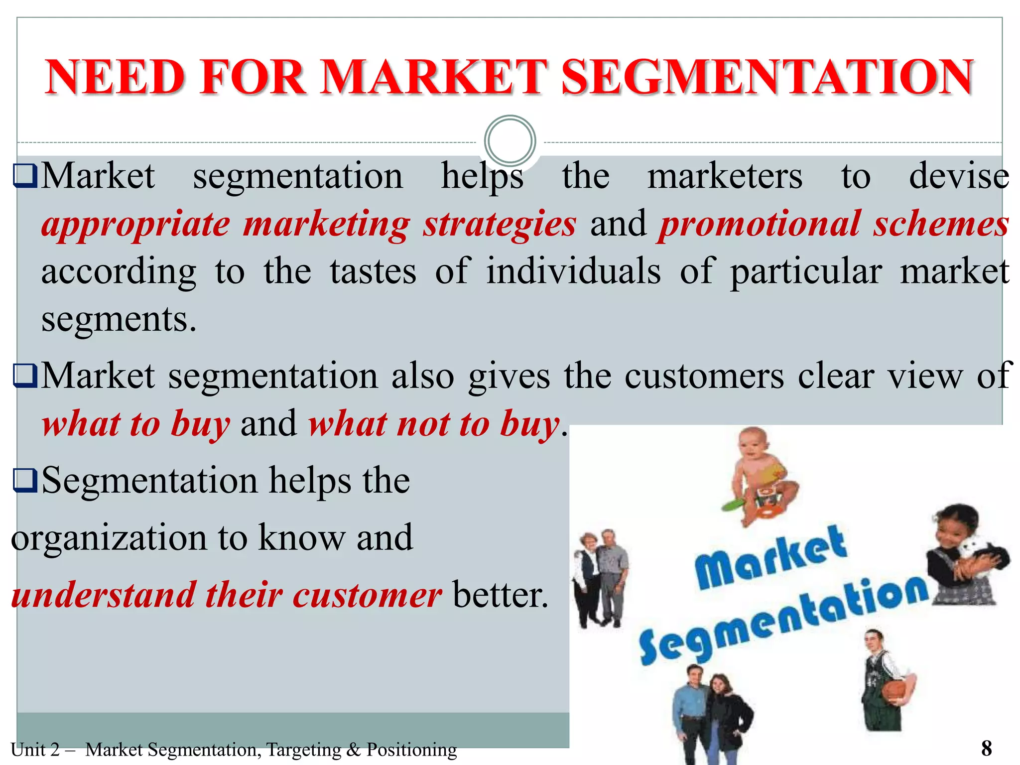 Unit 2 segmentation, targeting & positioning | PPT