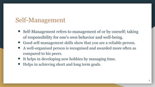 Unit 2 - Self Management Skills.ppsx