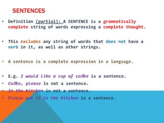 Unit 2: Sentences, Utterances, and Propositions | PPTX