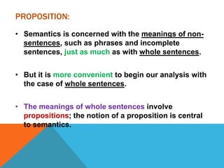 Unit 2: Sentences, Utterances, and Propositions | PPTX