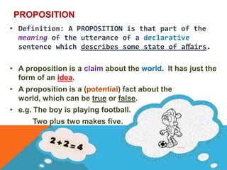 Unit 2: Sentences, Utterances, and Propositions | PPTX