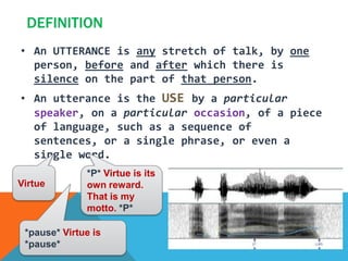Unit 2: Sentences, Utterances, and Propositions | PPTX