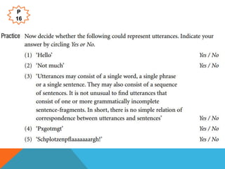 Unit 2: Sentences, Utterances, and Propositions | PPTX