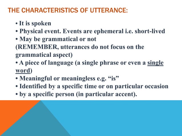 Unit 2: Sentences, Utterances, and Propositions | PPTX