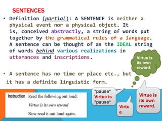 Unit 2: Sentences, Utterances, and Propositions | PPTX