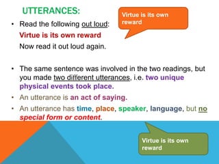 Unit 2: Sentences, Utterances, and Propositions | PPT