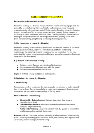 Unit 2 - Situational Listening In business environment | PDF