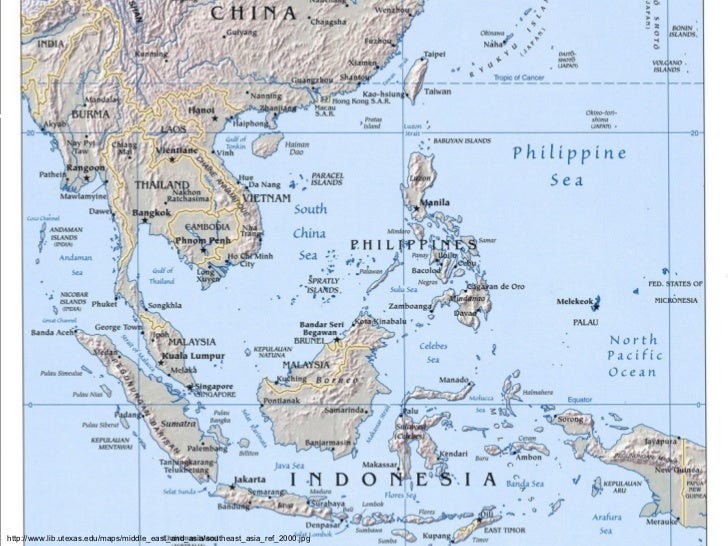 Southeast Asia Map Landforms