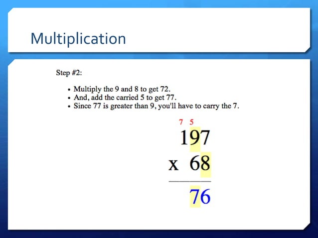Unit 2 Addition, Subtraction, and Multiplication | PPTX