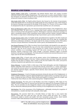 Unit 2. the 18th century and the enlightenment. | PDF