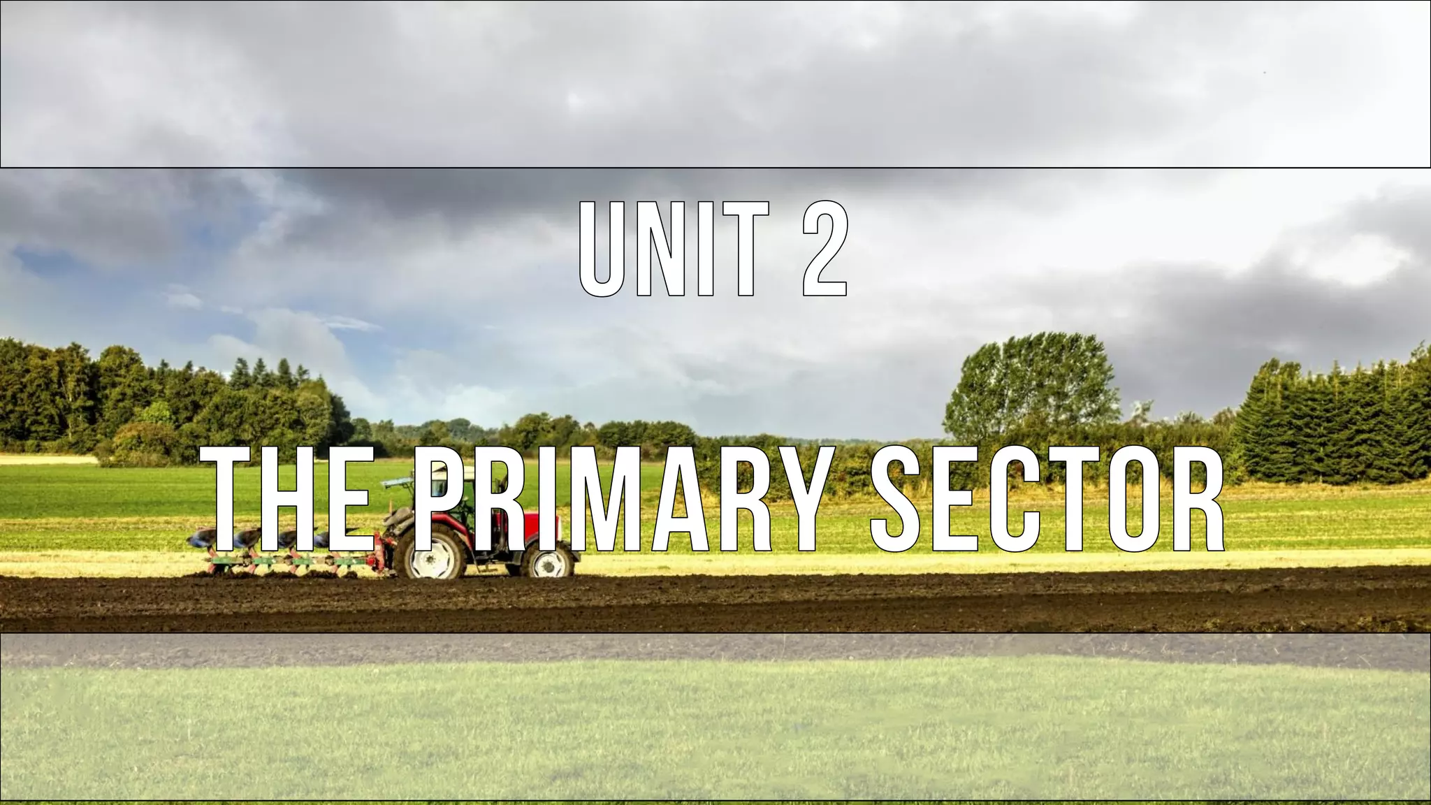 Unit 2 - The Primary Sector (ppt) | PDF | Agriculture | Industries