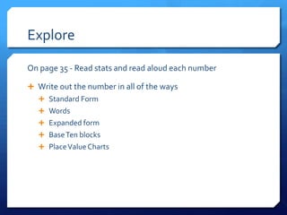 Unit 2 understanding large numbers | PPTX