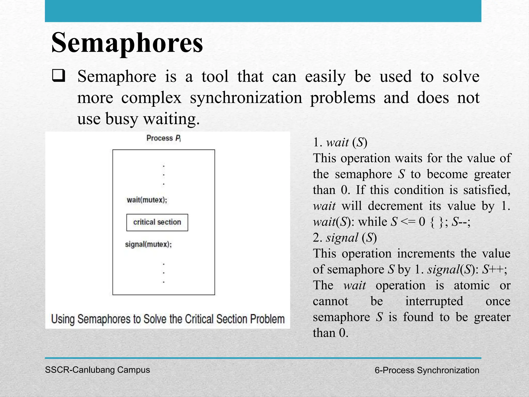 UNIT 2-UNDERSTANDING THE SYNCHRONIZATION PROCESS.pptx | Operating ...