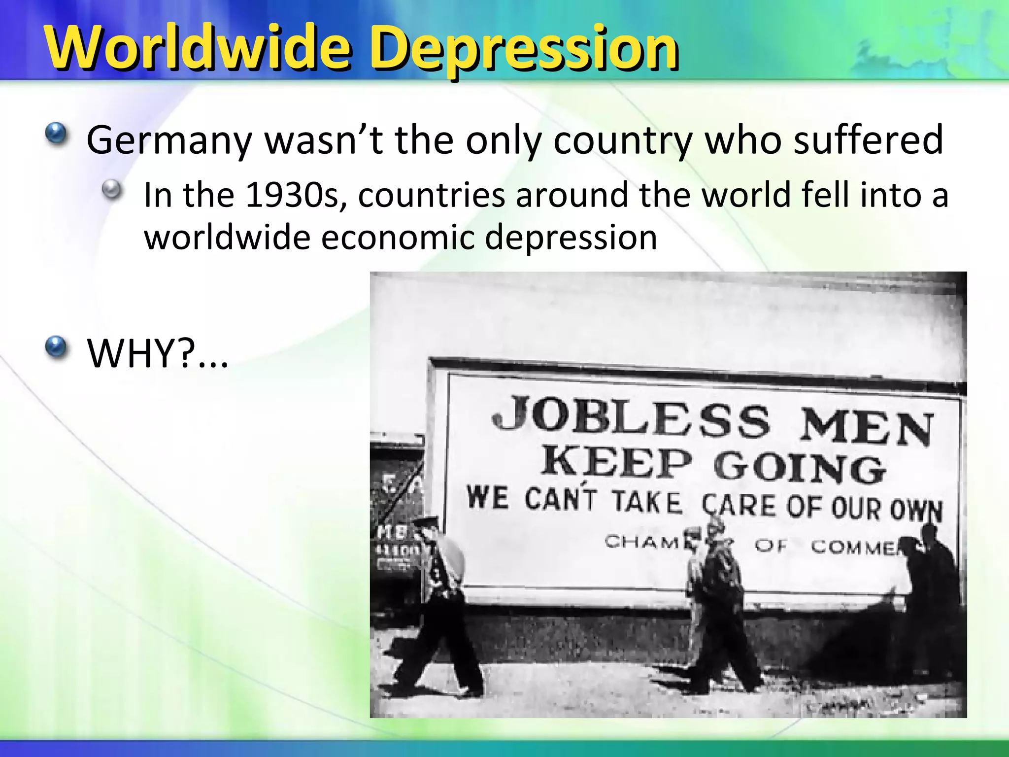 Unit 2 worldwide economic depression notes | PPT