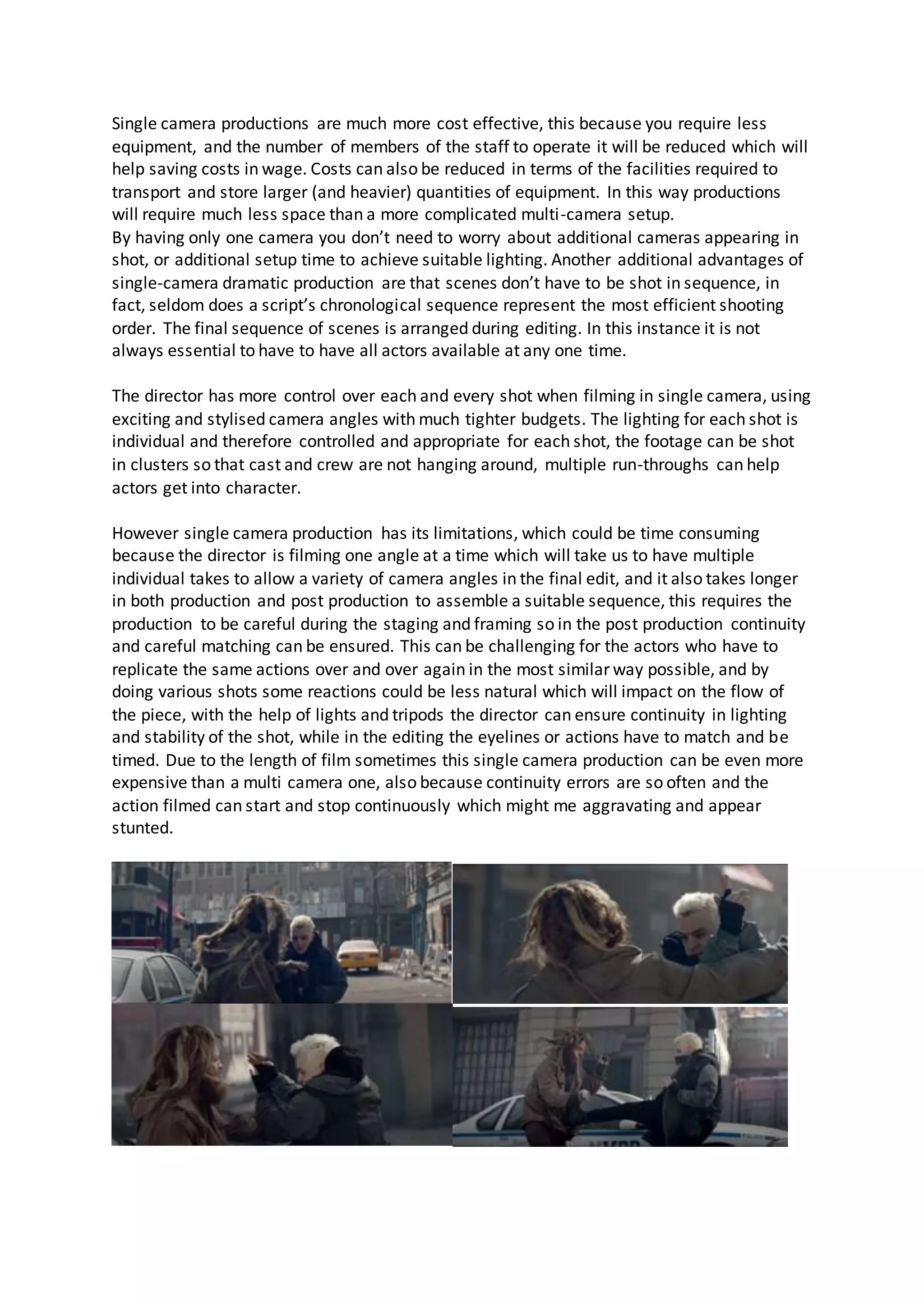 Unit 20- single camera productions | DOCX