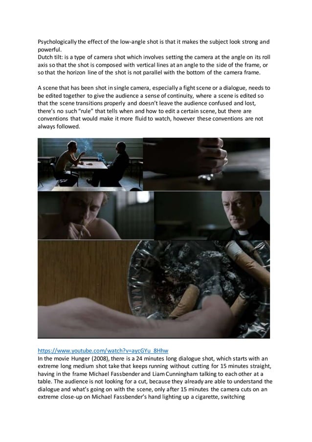 Unit 20- single camera productions | DOCX | Photography | Arts and Crafts