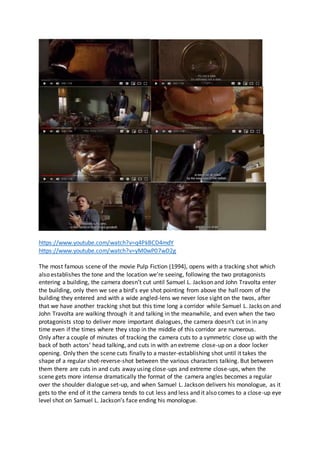 Unit 20- single camera productions | DOCX