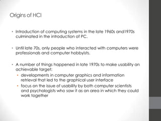 Introduction to HCI (UCC) | PPTX