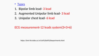 BIOPOTENTIAL MEASUREMENT-ECG, EEG, EMG, PCG | PPTX