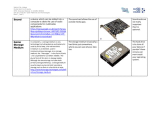 Unit 20 brief 1 task 2_worksheet | PPT