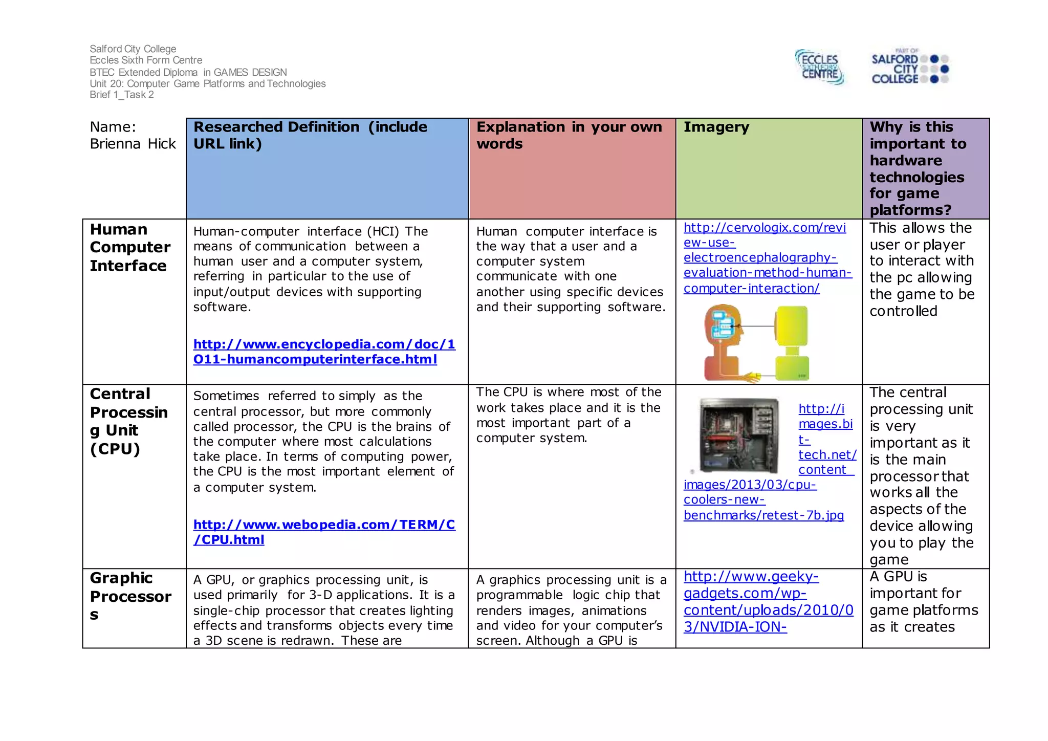 Unit 20 brief 1 task 2_worksheet | DOCX | Operating Systems | Computer ...