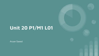 Unit 20 p1 m1 | PPT